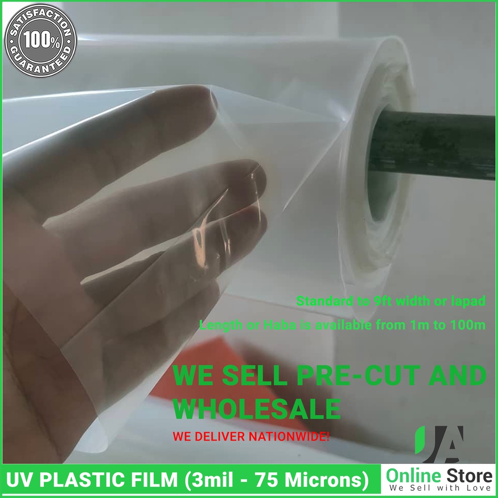 Taiwan Made UV Plastic Sheet (3 mil - 75 Microns) - 9ft x10 meters pre ...