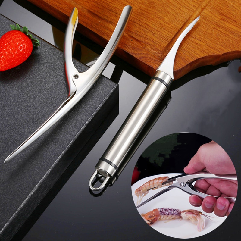 Stainless Steel Shrimp Line Knife + Shrimp Peeler, Shrimp line tool ...