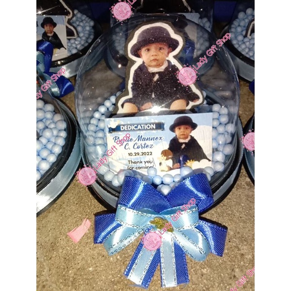 Customized Photo Standee in a Dome Souvenir for Christening, Dedication ...