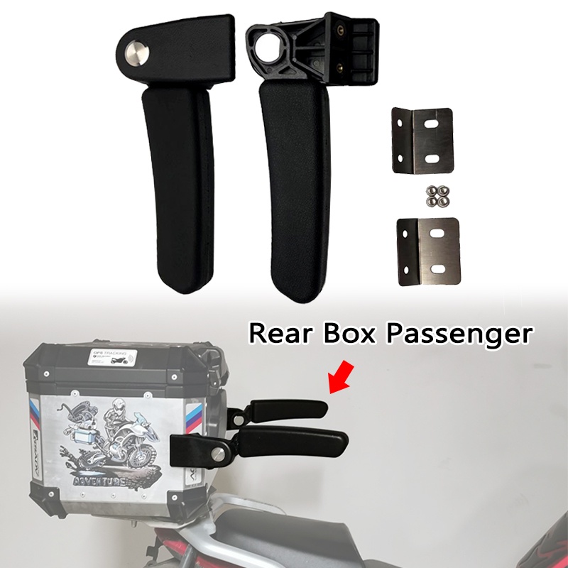 spots Motorcycle Aluminum Rear Box Passenger Armrest Tail Box Armrest ...