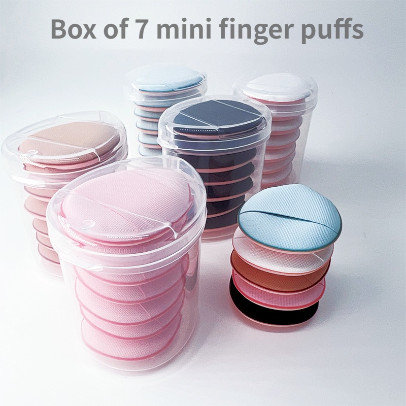 Water Drop MINI Thumb Puff 7 Boxed Finger Air Cushion Wet and Dry Dual ...