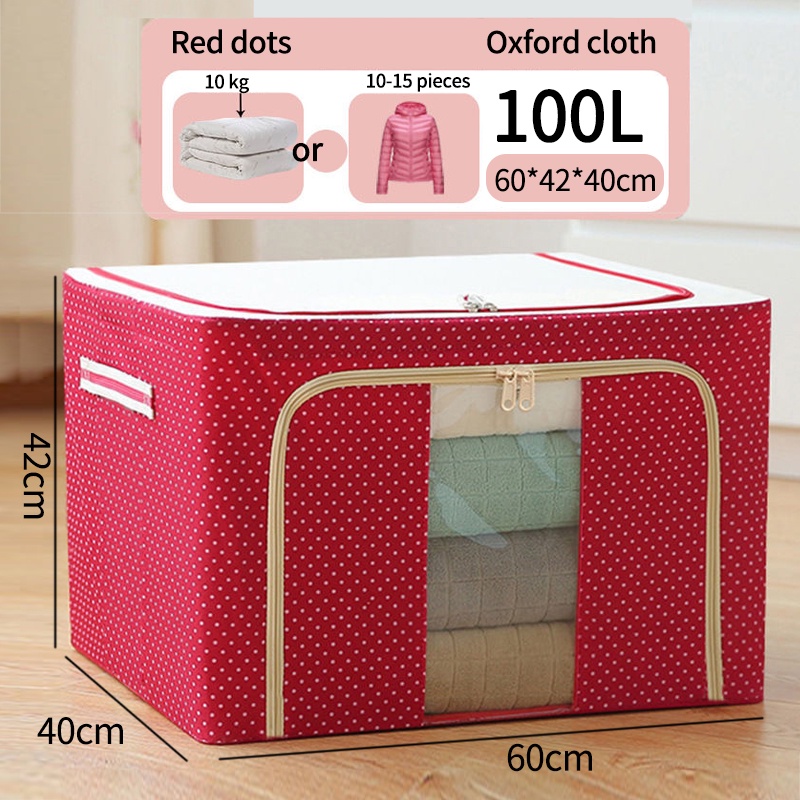72L100L Large capacity Folding Stackable Oxford Cloth Quilt Pillow Toys ...