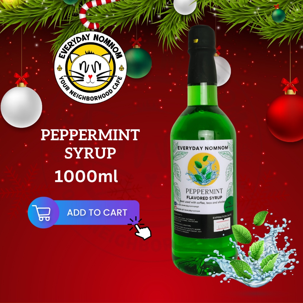 Peppermint Flavored Syrup 1kg Everyday Nomnom (Best for Coffee, Tea ...