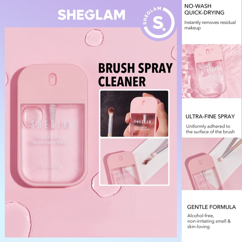 SHEGLAM Quick Refresh Brush Spray Cleaner 32ml | Shopee Philippines