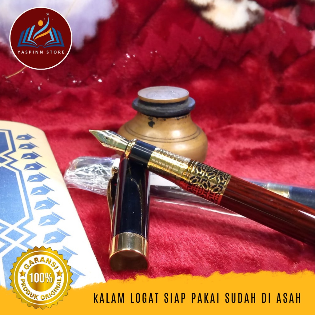 The Spotted kalam pen Has Been Sharpened Ready To Use For The Book ...