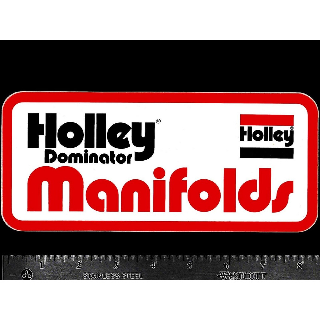 x2 HOLLEY Dominator Manifolds - Original Vintage 1970's Racing Decal ...