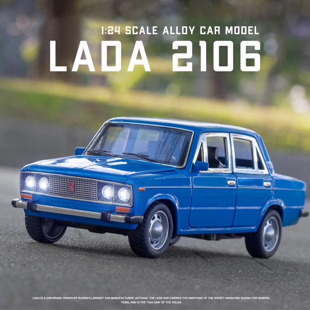 1:24 Scale Lada Alloy Car Model Diecast Car Sound Light Car Lovers ...