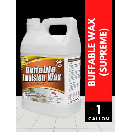Powerclean Buffable Floor Wax Polish SUPREME 1 GALLON (Emulsion Shine ...
