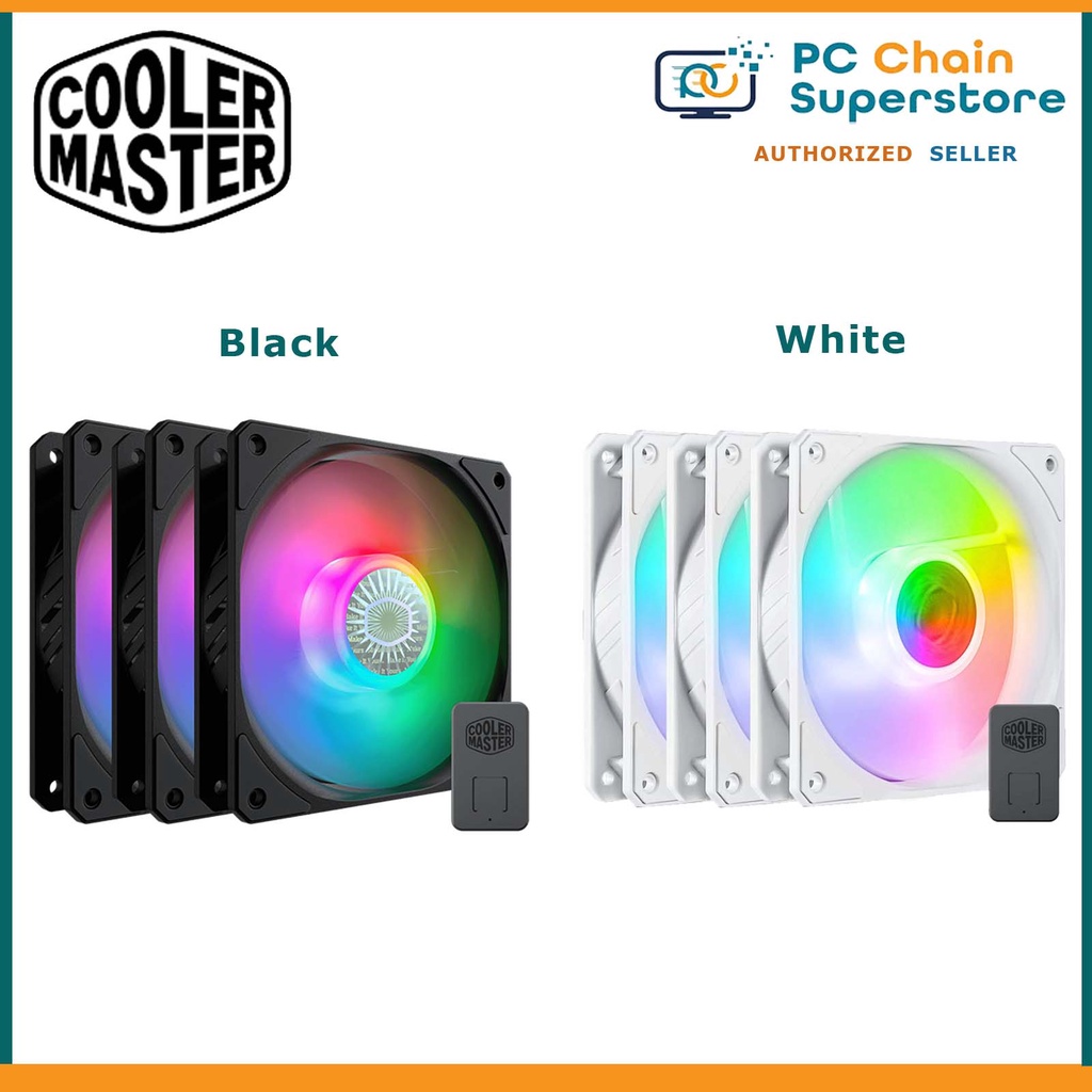 Cooler Master SickleFlow 120 ARGB 3 in 1 120mm Cooling Case Fan w ...