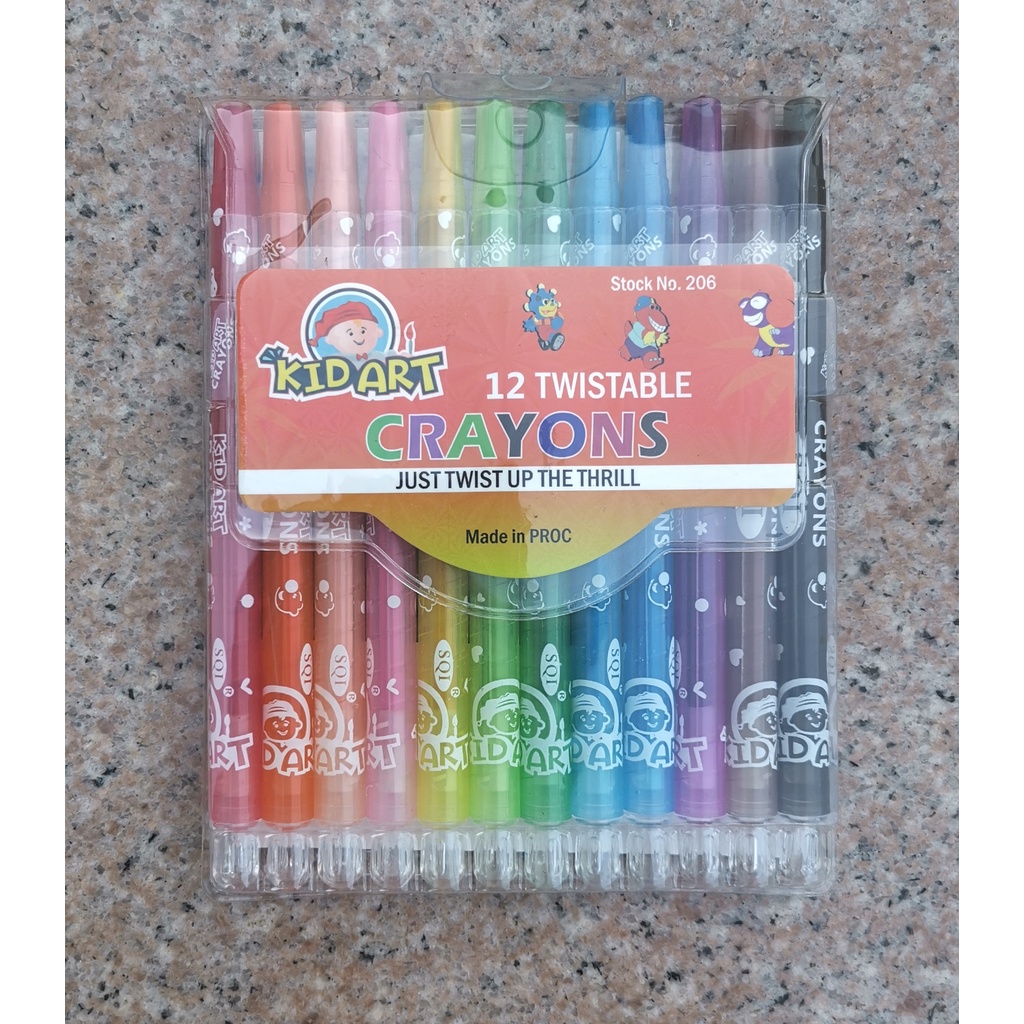 [KIDART] Crayons 12 color | Shopee Philippines