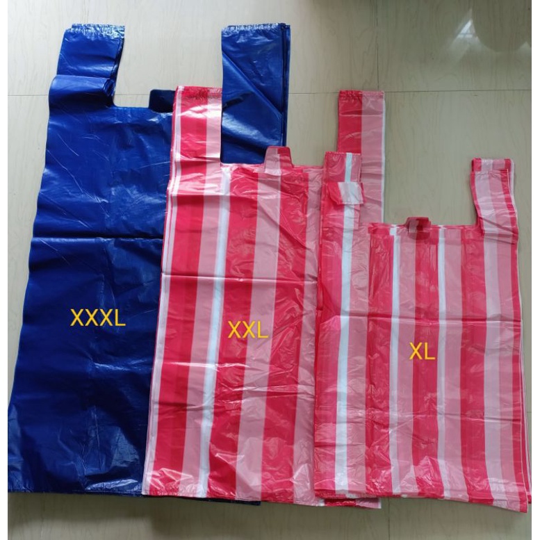 Blue plastic bag/stripe/Super Jumbo heavy duty/XL to XXXL (per piece ...