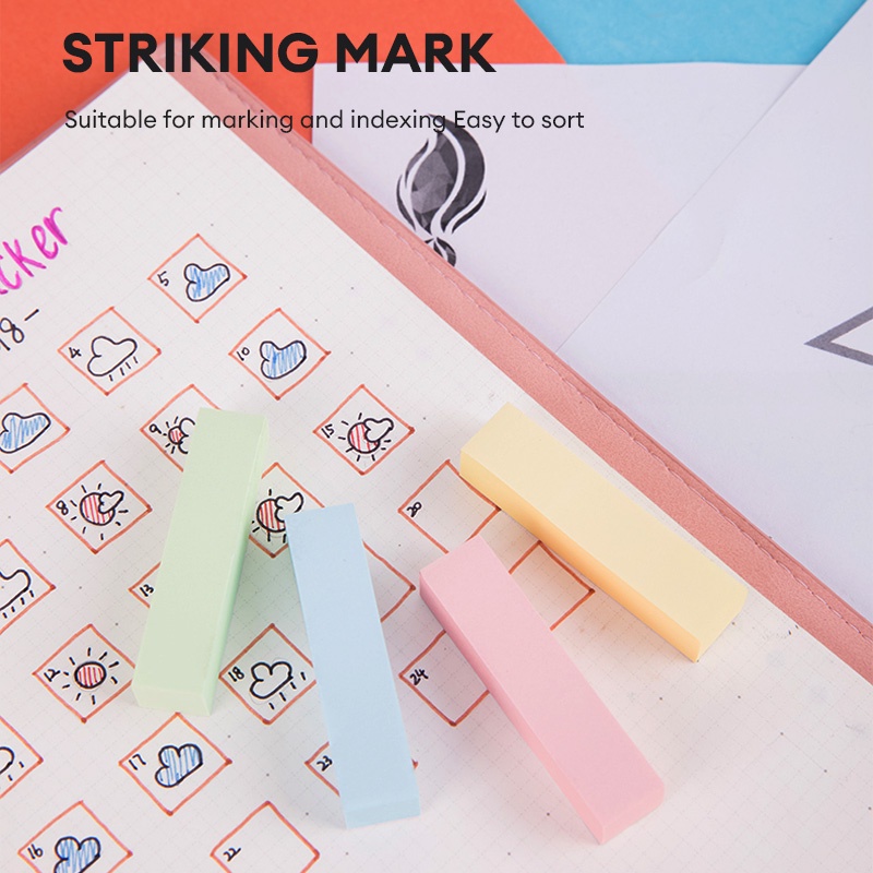 Deli Tearable Sticky Notes Bookmarks Memo Pad Lable School Supplies ...