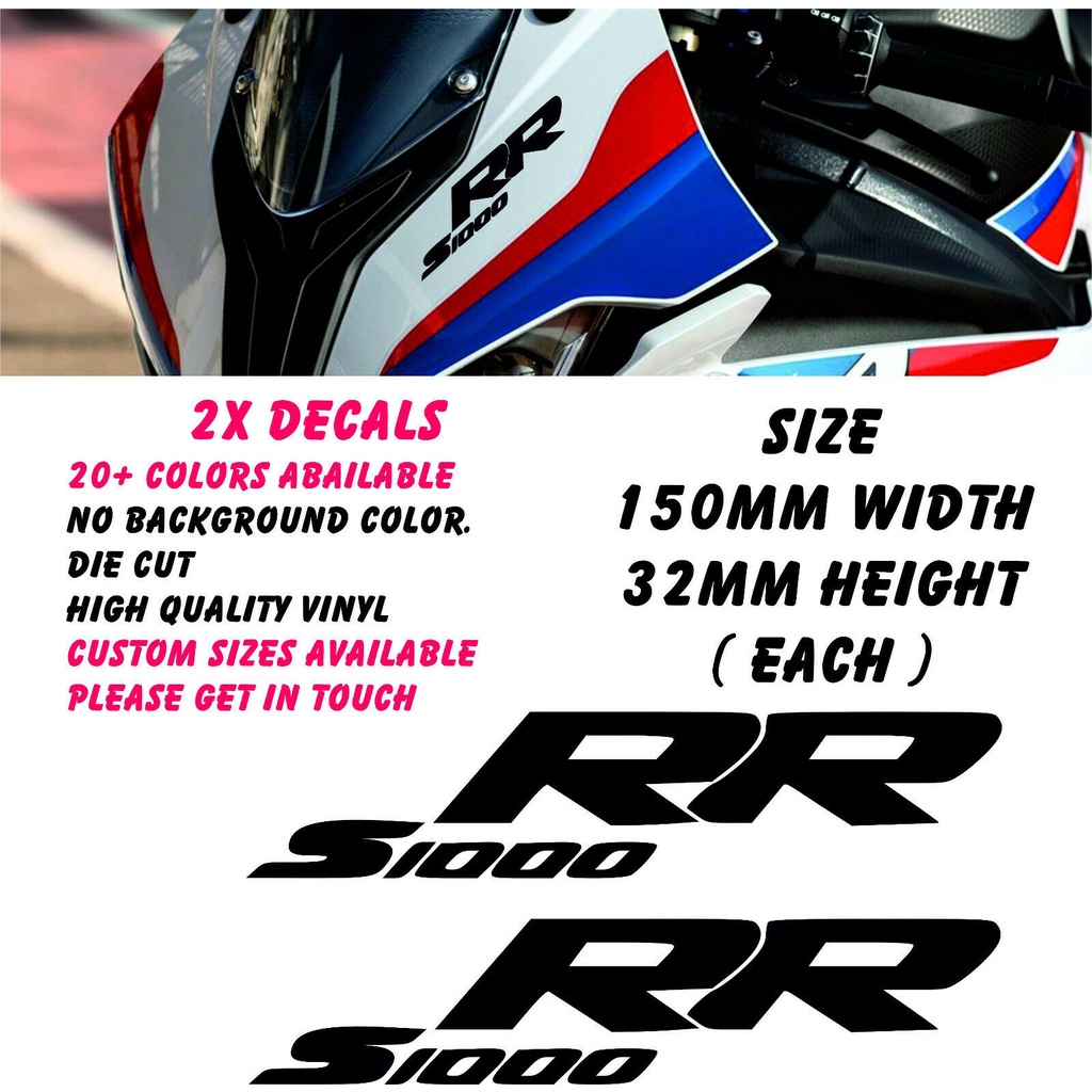 x2 For BMW S1000RR Decal Sticker Graphic Motorcycle Fairing Motorbike ...