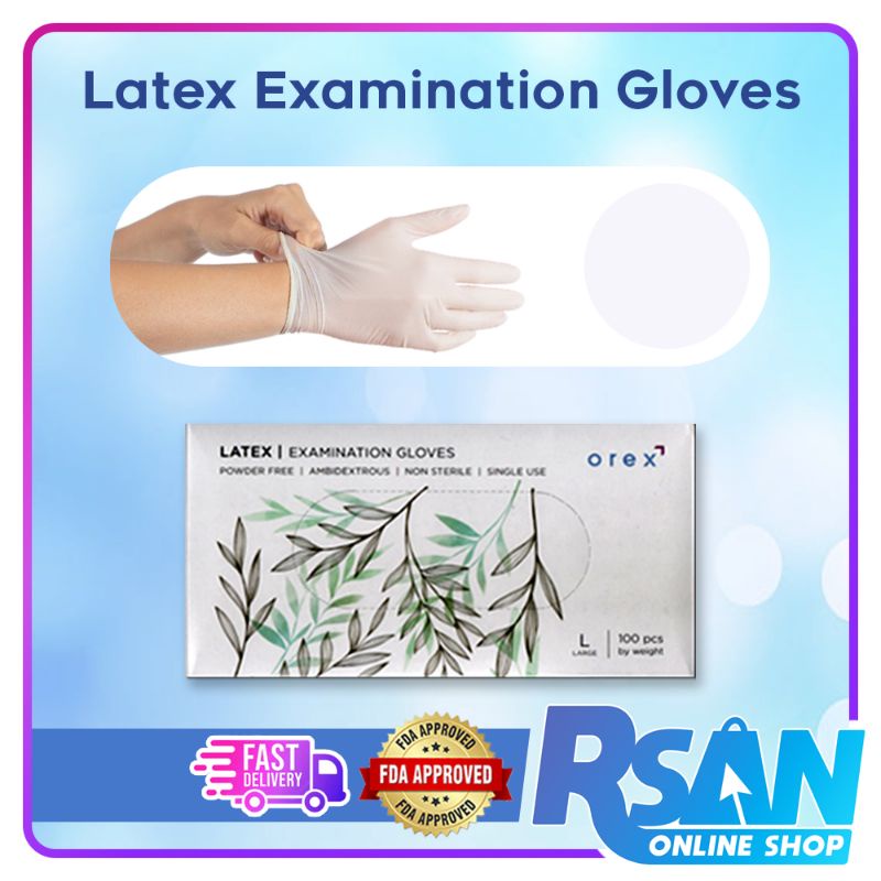 Glomed, Great Gloves, Indoplas, Orex Latex Examination Gloves 100 pcs ...