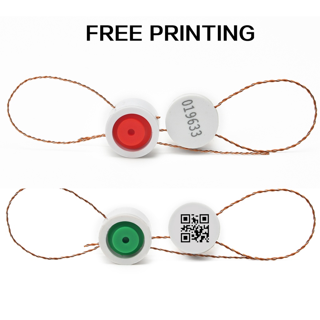 100Pcs Snap Fastener Meter Seals Round Lead Seal with Wire for Water ...