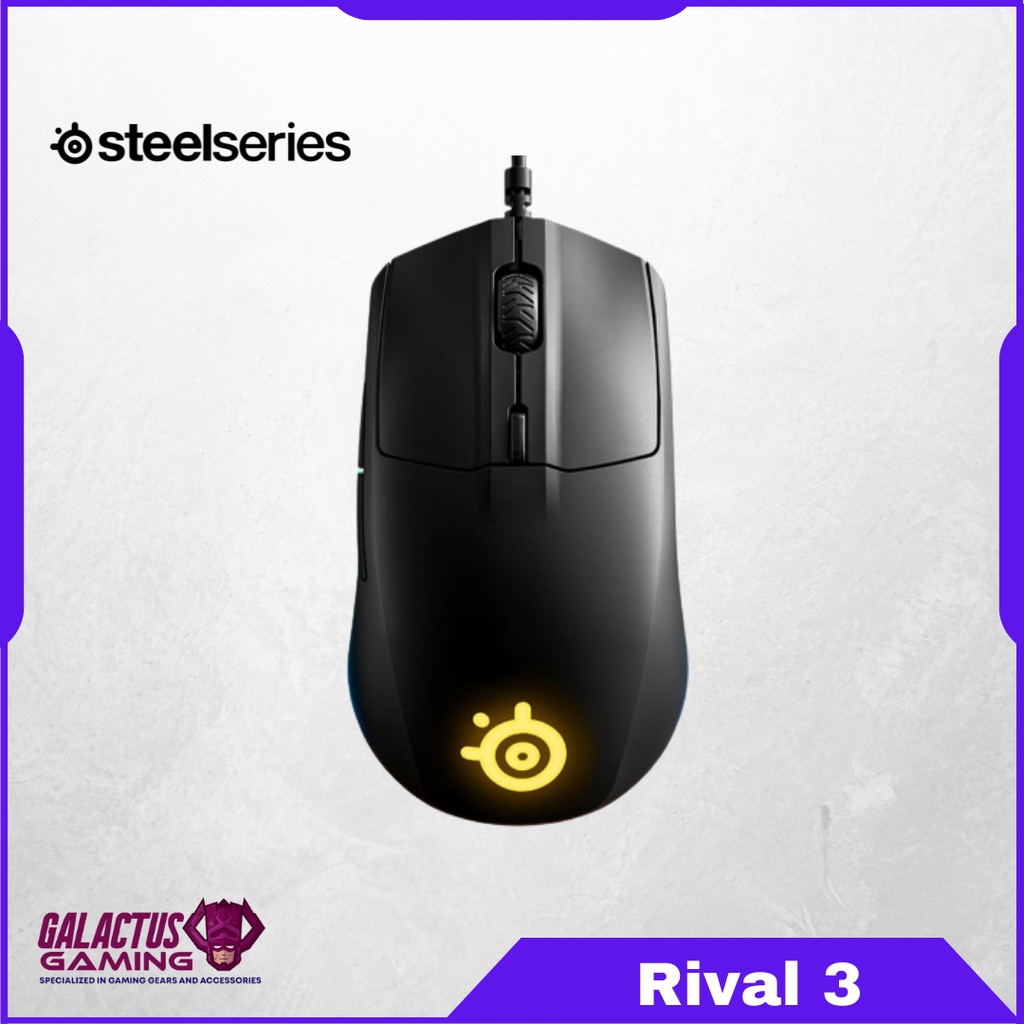 SteelSeries Rival 3 RGB Wired Gaming Mouse TrueMove Core Optical Sensor ...