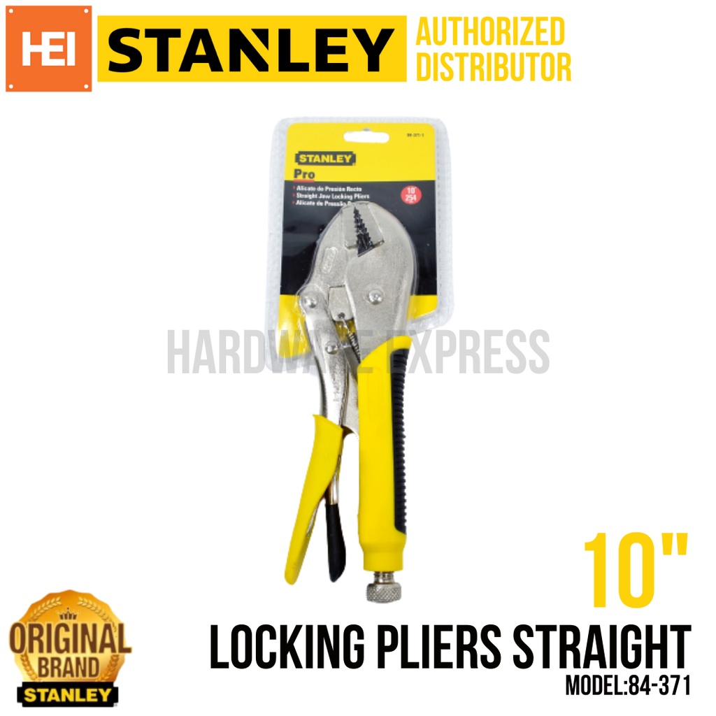 STANLEY Vise Grip Locking Pliers Straight / Curved Jaw 7" or 10" 84-370 ...