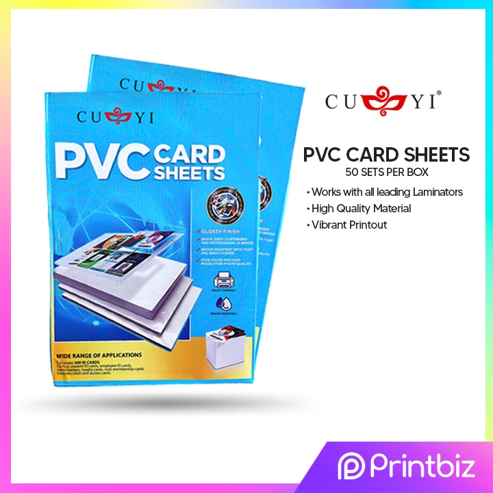 CUYI PVC Sheet for ID Printing, Bag tag, Calling Card | Shopee Philippines