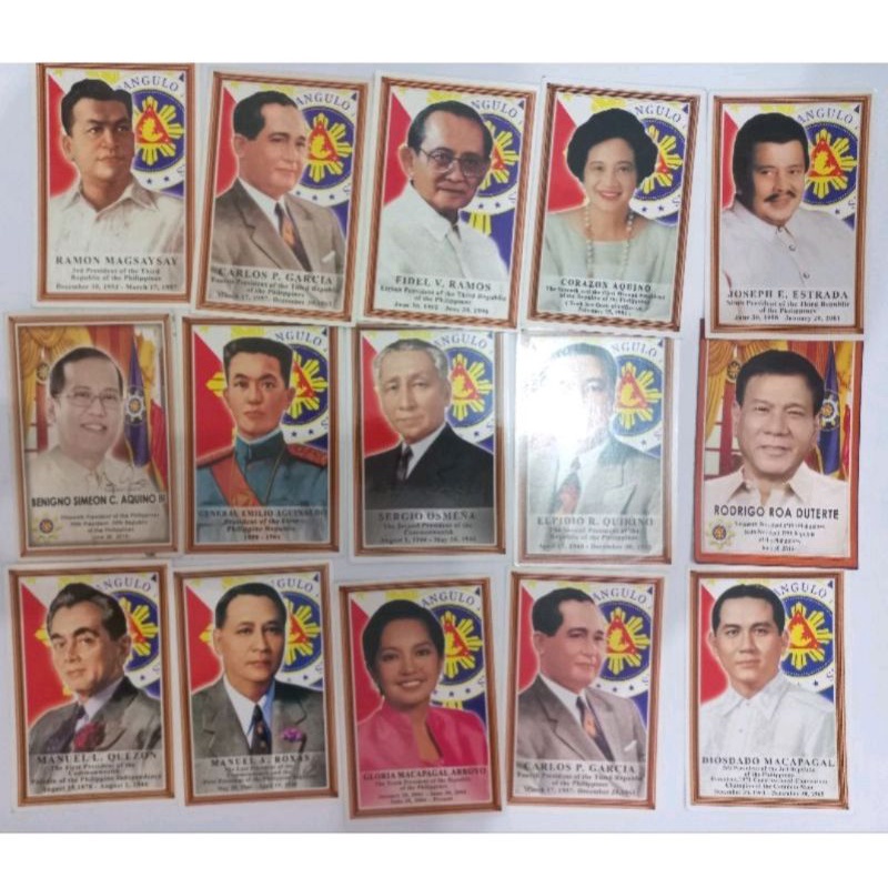 17 Presidents of the Republic of the Philippines 4"x 6" | Shopee ...