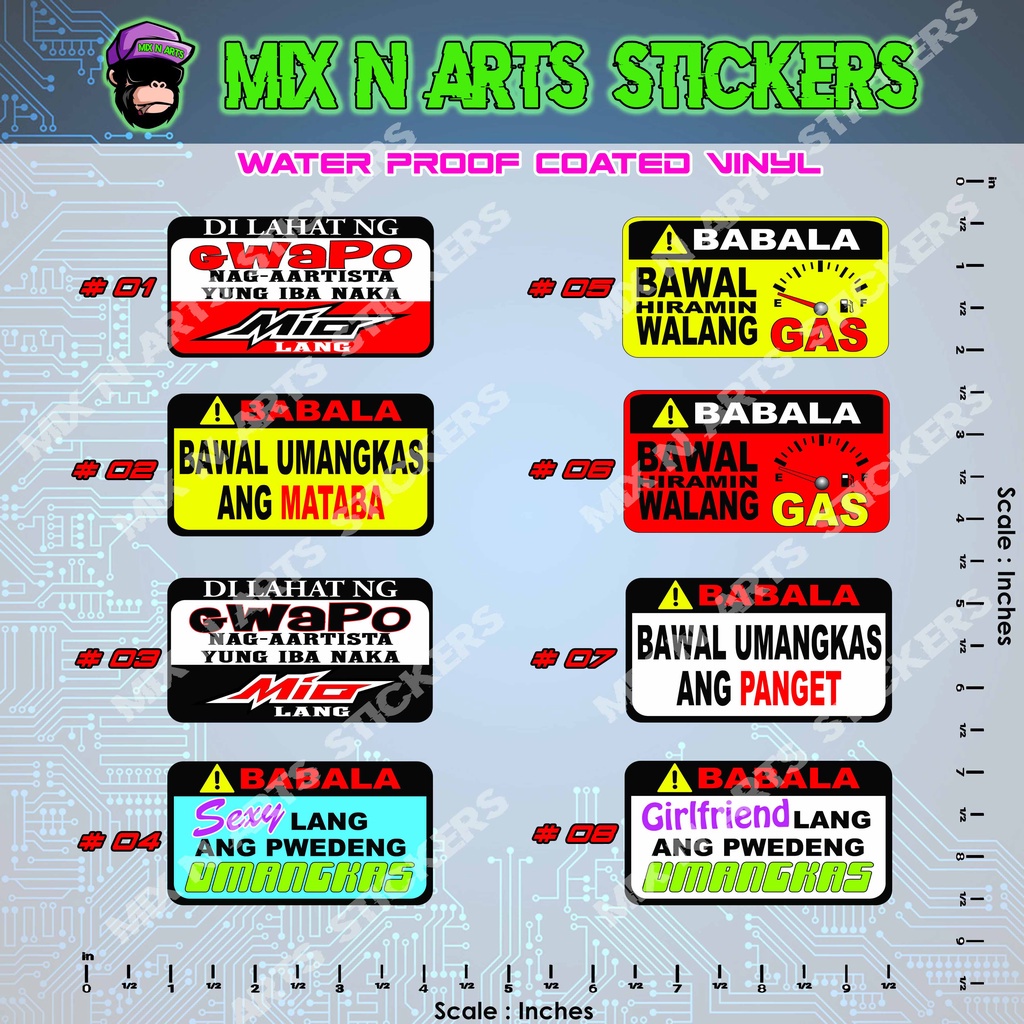 Bawal Hiramin Walang Gas Panget Sexy Waterproof Vinyl Sticker ...
