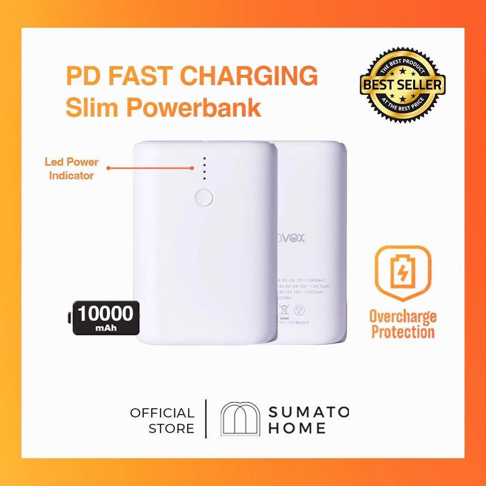 Sumato Home PD Fast Charging Slim Powerbank | Shopee Philippines