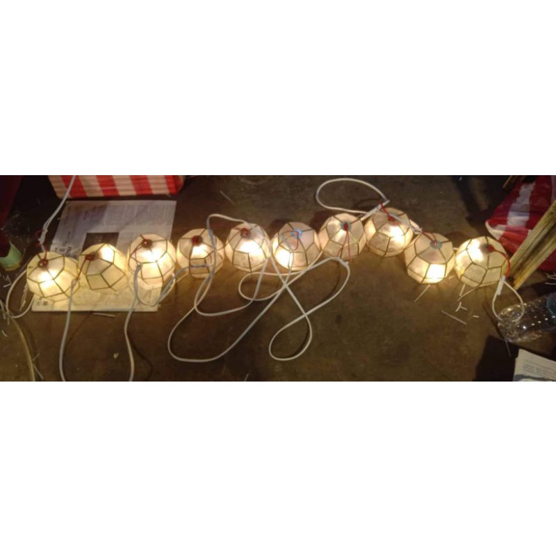 serries capiz ball 4inches set of 10 LED LIGHTS | Shopee Philippines