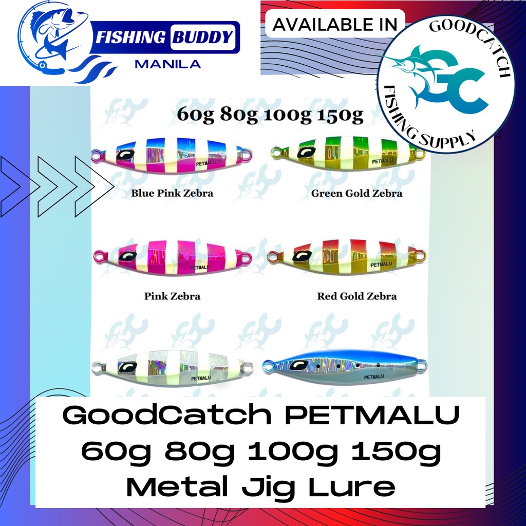 GoodCatch GC PETMALU 60g 80g 100g 150g Metal Jig Lure jigs lures fishing | Shopee Philippines