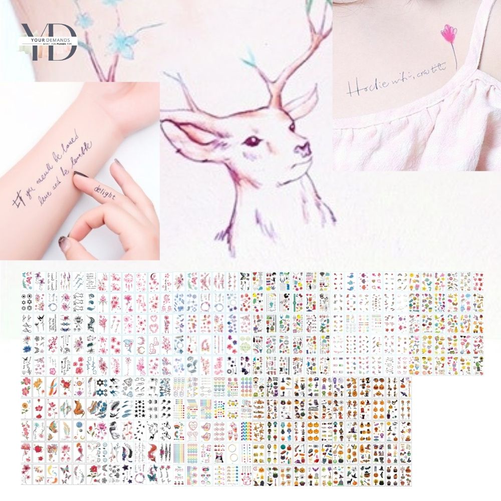 YD | Aesthetic Korean Sticker Tattoo Flower Animal Letter Cute ...
