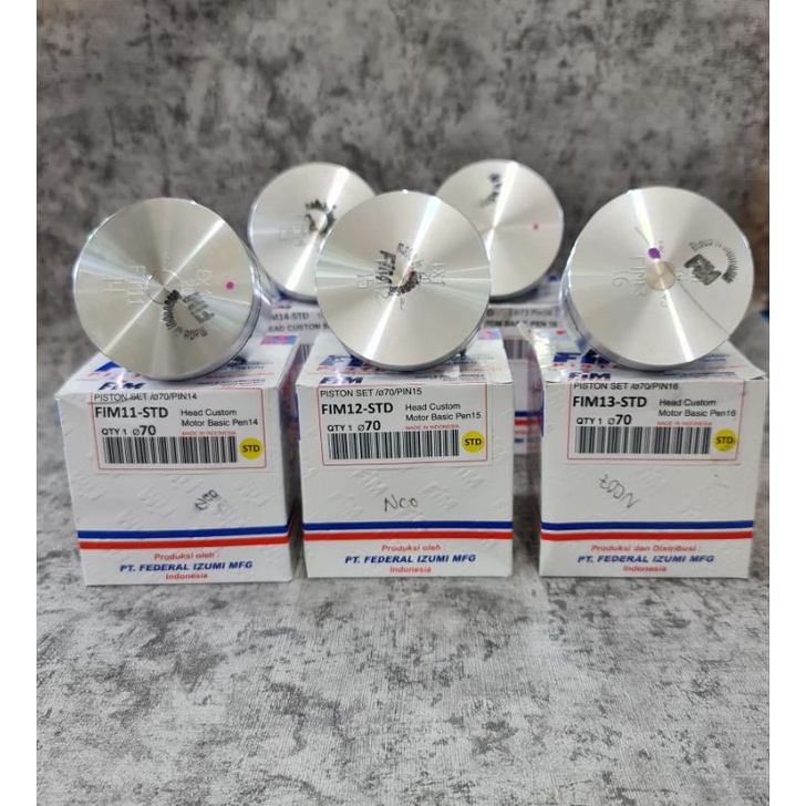 Piston piston kit fim raw dome 70 71 72 73 74 75 76 pin 14 15 16 klx ...
