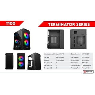 Keytech T100 Mini Gaming Case Mitx Matx | Shopee Philippines