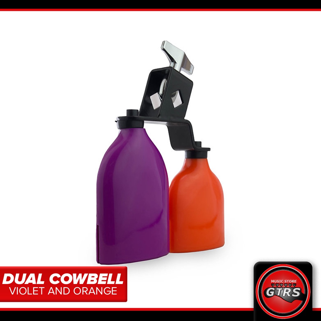 Plastic Dual Cow Bell Percussion (Violet and Orange) | Shopee Philippines
