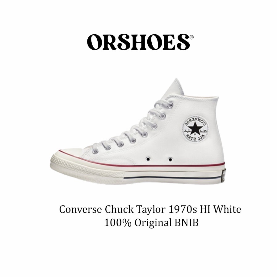 Converse Chuck Taylor 1970s HI White 100% Original (FREE Paper BAG ...