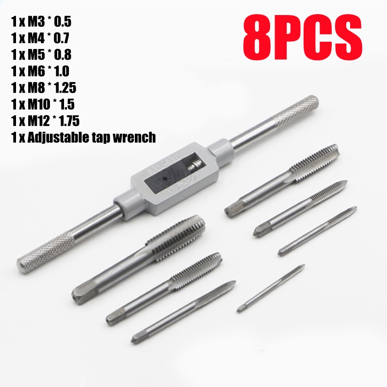 20PCS Adjustable Tap and Die Set Hand Tap Wrench threader Metric ...