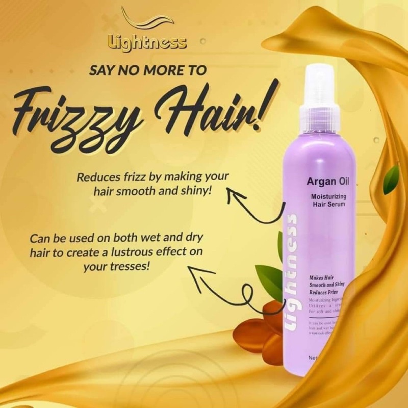 Lightness Argan Oil Moisturizing Hair Serum Hair Care Treatment 300ml ...