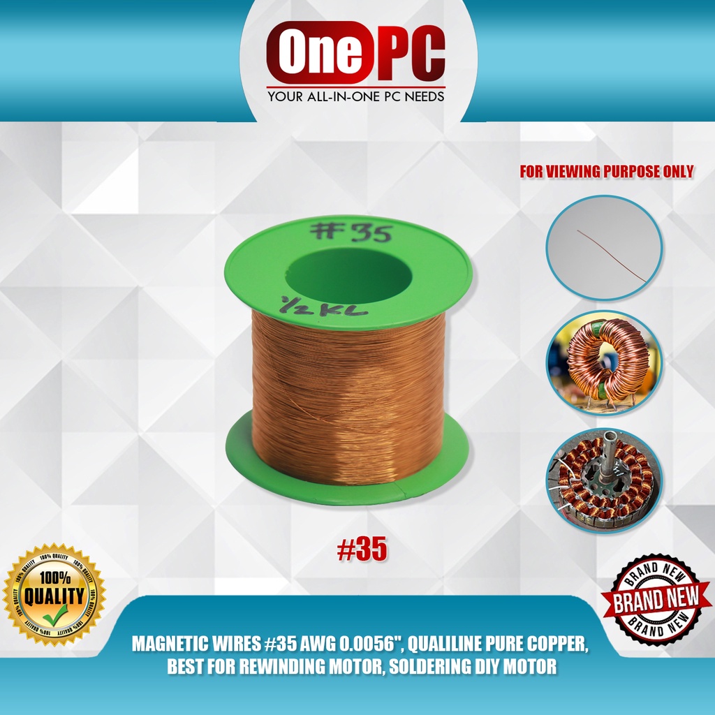 MAGNETIC WIRES #35 AWG 0.0056", QUALILINE PURE COPPER, BEST FOR ...