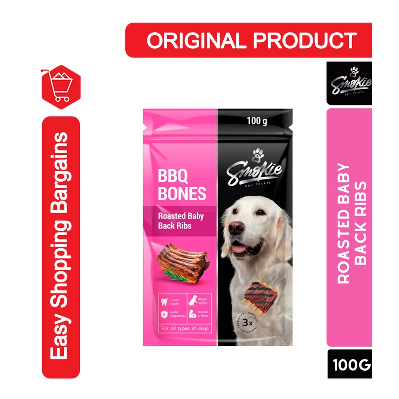 Smokie BBQ Dog Treats Roasted Baby Back Ribs Flavor Pet Treat Dog Treat ...