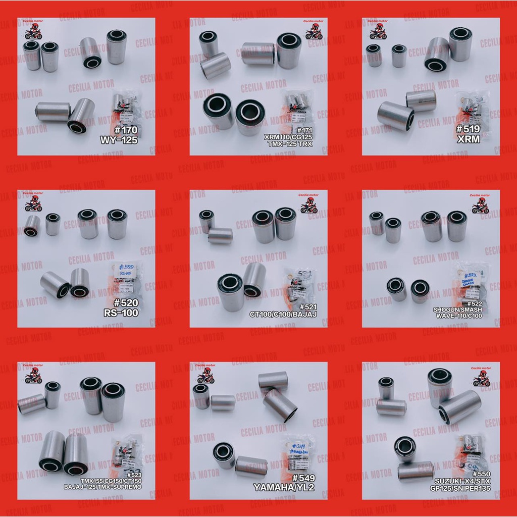 MOTORCYCLE PARTS SWING ARM BUSHING FOR BAJAJ/XRM/WAVE/TMX/RAIDER/YAMAHA ...