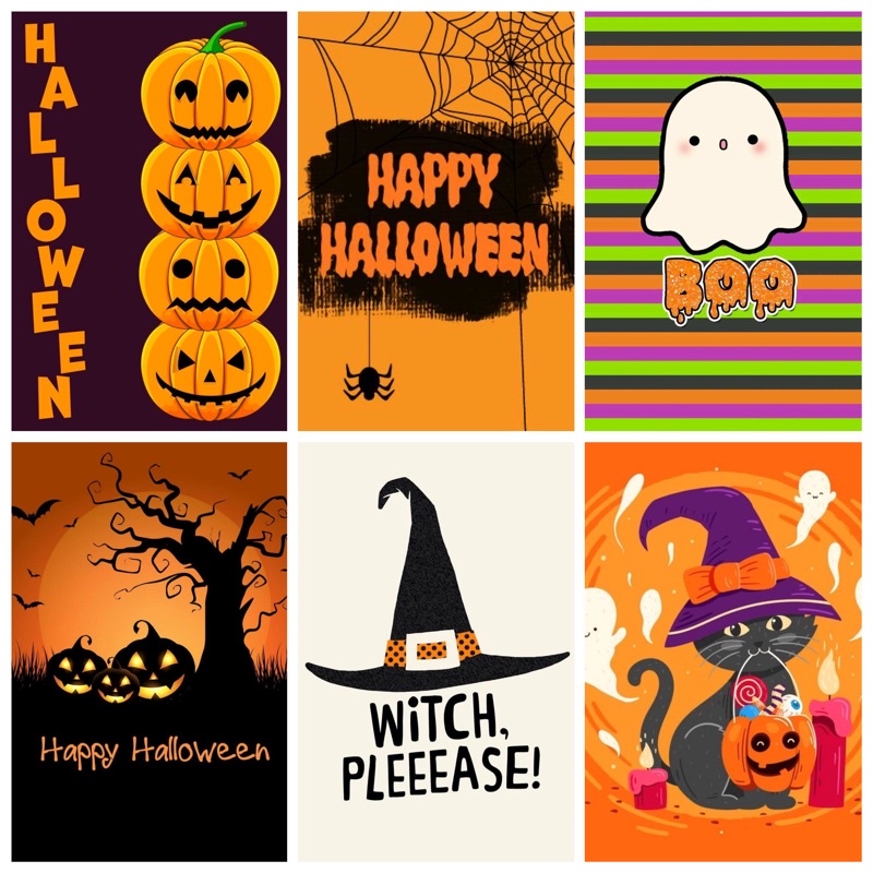 Halloween Theme Wall Decor Design A4 Size Laminated | Shopee Philippines