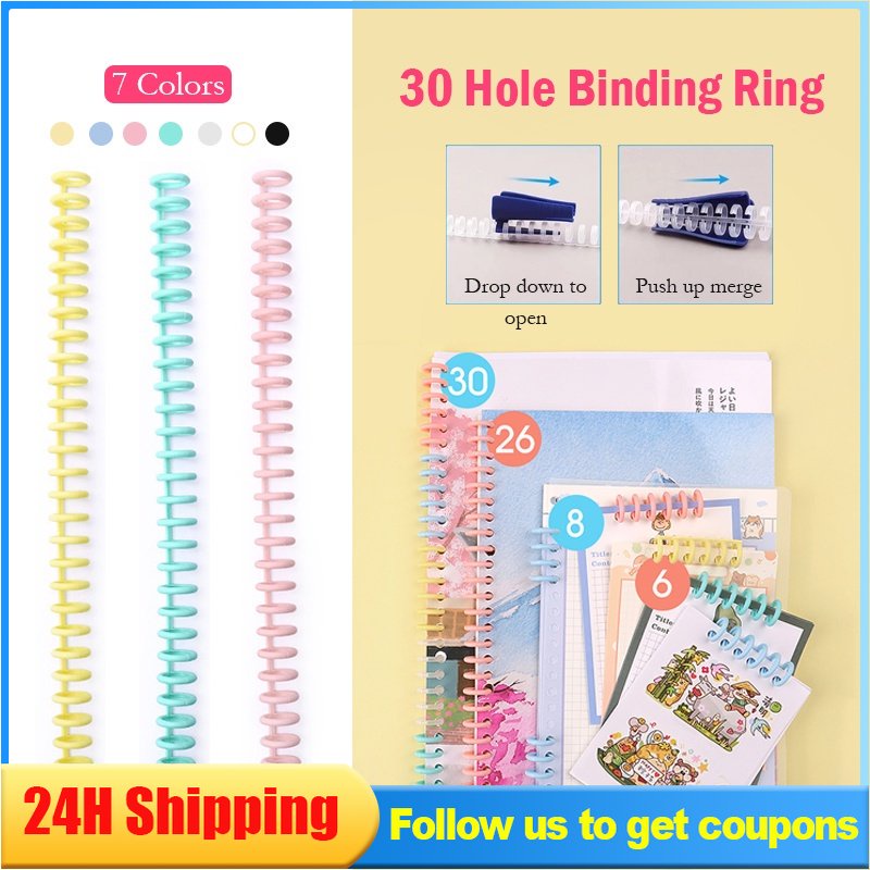 Loose Leaf Refill Binder Notebook Plastic Replacable Metal Ring Planner ...