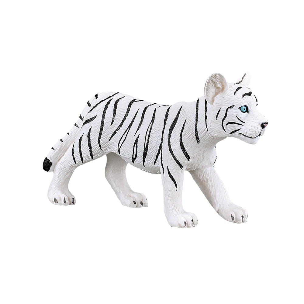 Mojo WHITE TIGER CUB Wild zoo animals play model figure toys plastic ...