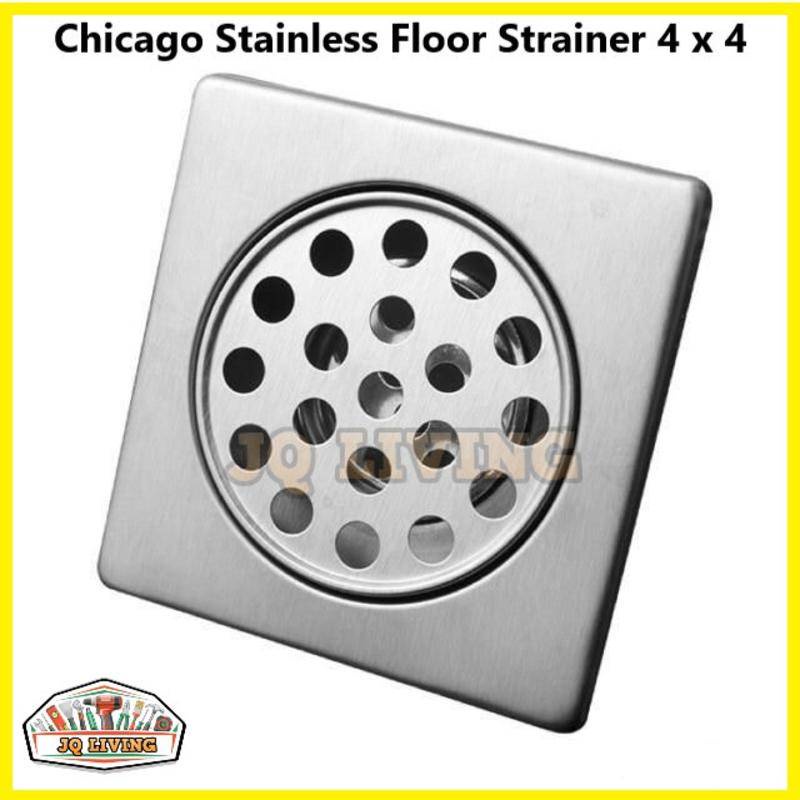 Chicago 4x4 Stainless Floor Strainer Bathroom Floor Drain Household And ...