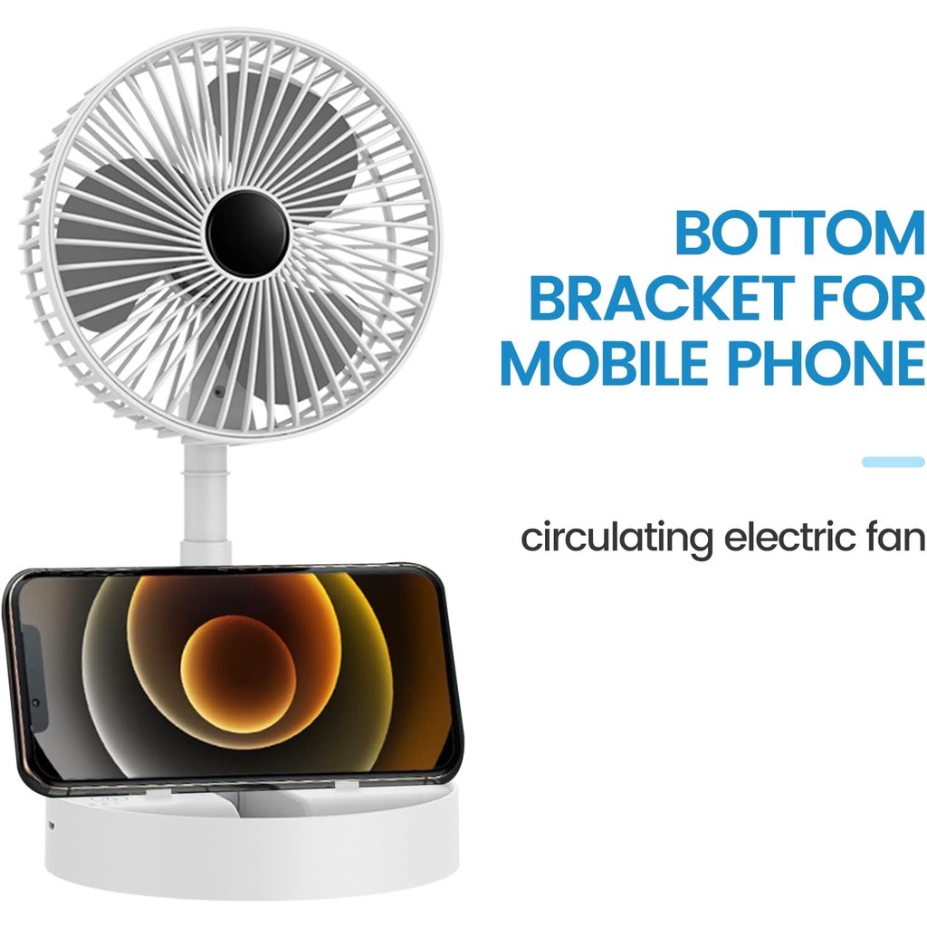 Rechargeable Electric Fan Small Mini Folding with USB Charging Desk Fan ...