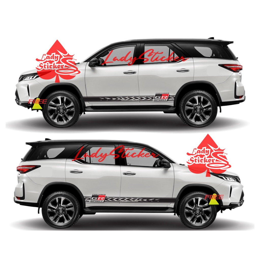 NEW FORTUNER GR CAR CUTTING STICKER NEW TOYOTA FORTUNER GR SPORT CAR ...