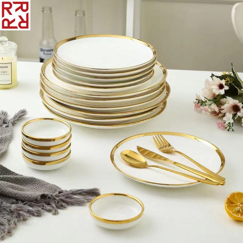 ROBOROBO Set Luxury Ceramic Tableware 12/36pcs 2/6person Combination ...