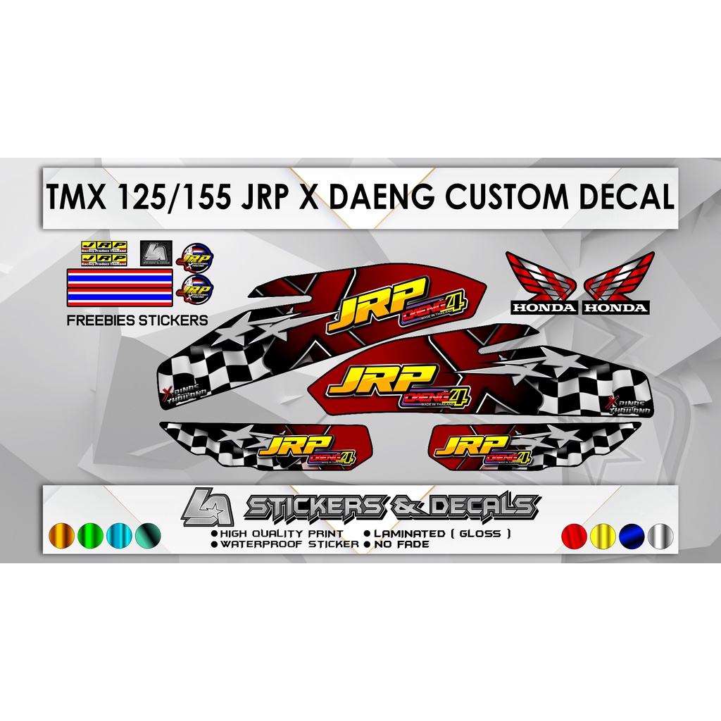 TMX 155/SKYGO/RUSI/EURO/ (JRP X DAENG DECALS v3.1 ) w/freebies sticker ...