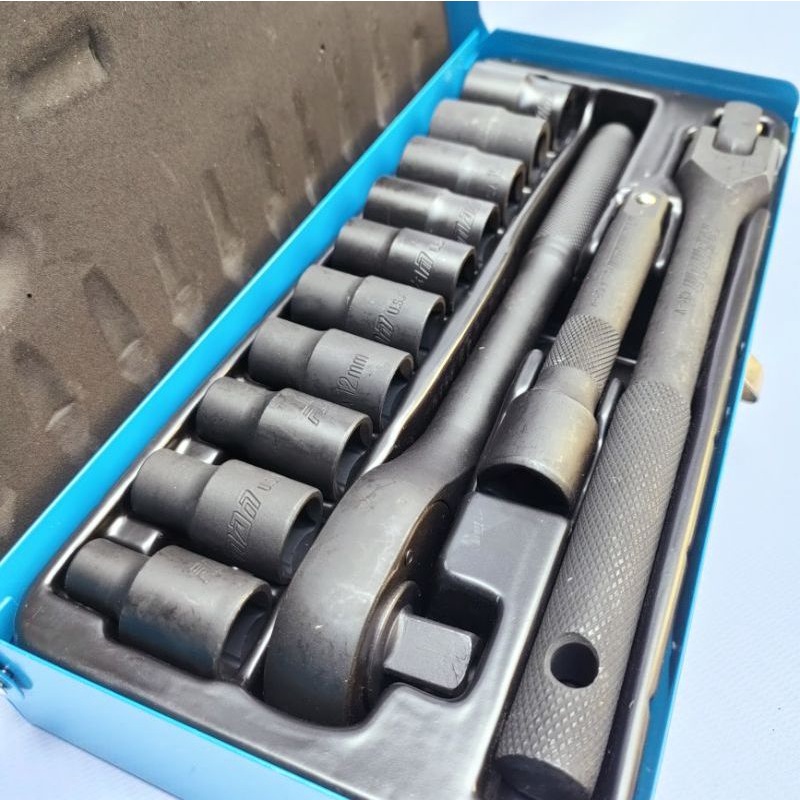 13pcs & 14pcs socket set 1/2 drive heavy duty | Shopee Philippines