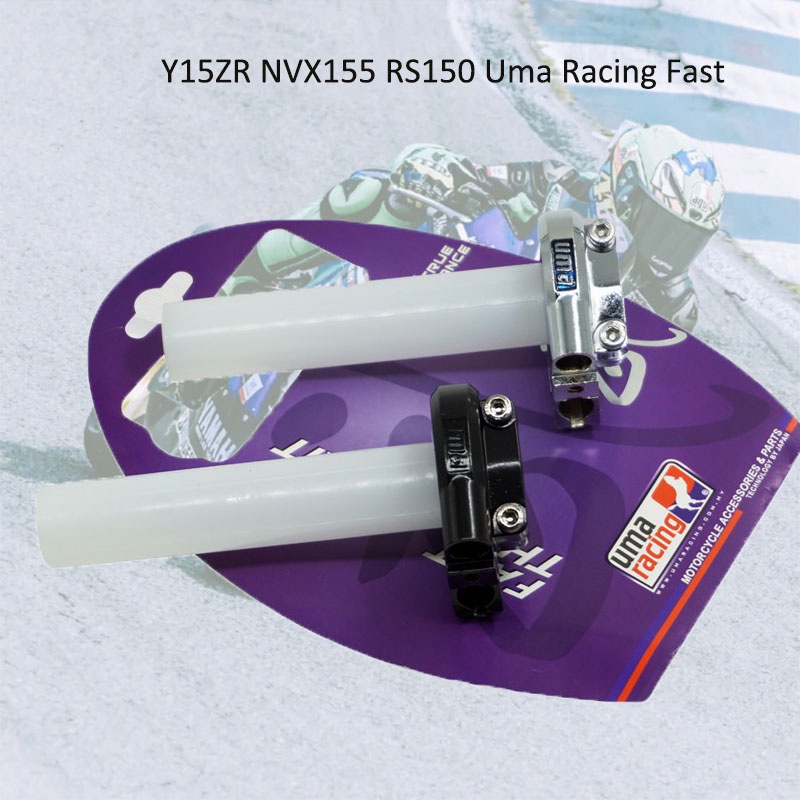 Y15ZR NVX155 RS150 UMA RACING Quick throttle pipe black/chrome plated ...