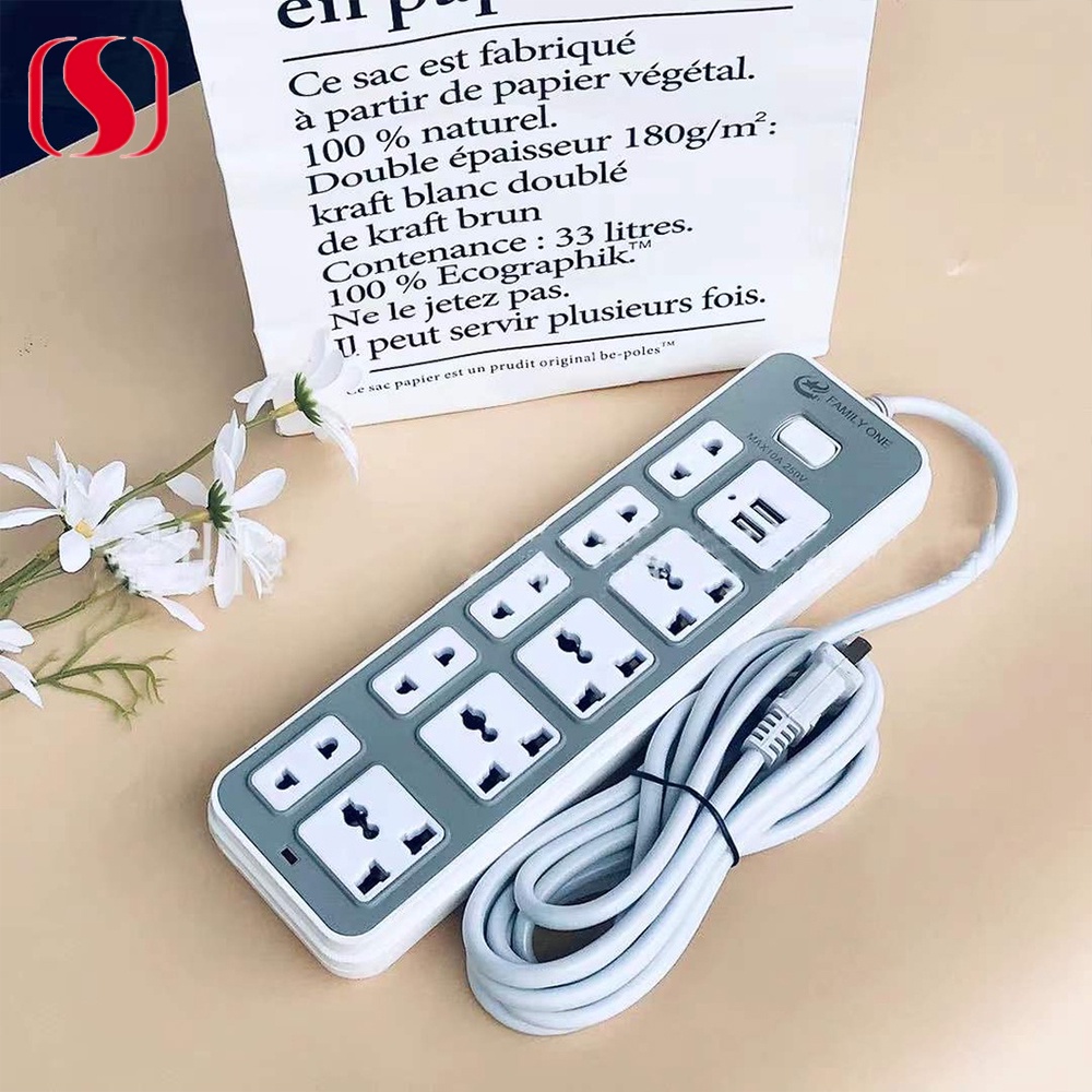 Su Yosd 3m Extension Cord With Usb Port Power Strip High Power Multi Switch Socket Cable