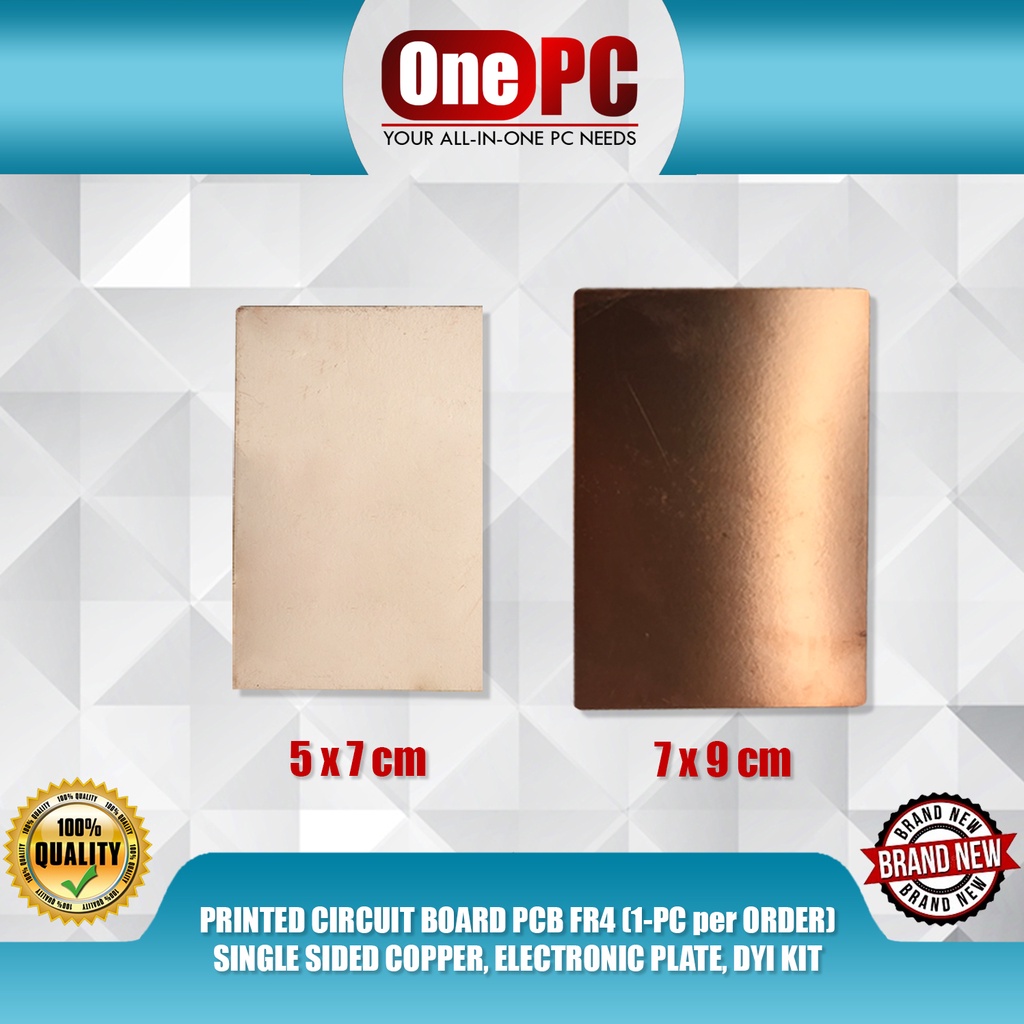 PRINTED CIRCUIT BOARD PCB FR4 (1-PC per ORDER), SINGLE SIDED COPPER ...