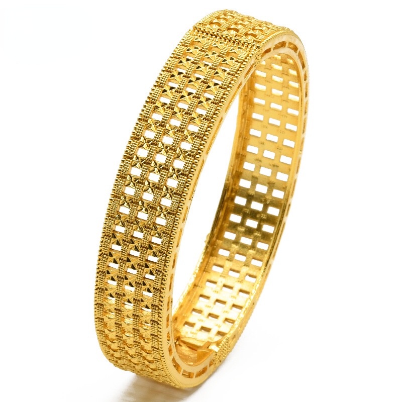 African Gold Color Bangles For Women Indian Middle Eastern Nigerian ...